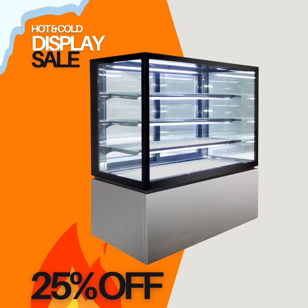 Anvil Square Glass 4 TIER COLD SHOWCASE 900 - Flexikitch