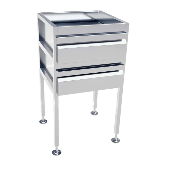 Freestanding Stainless Steel Drawer Unit - AB-2DRAW - Flexikitch