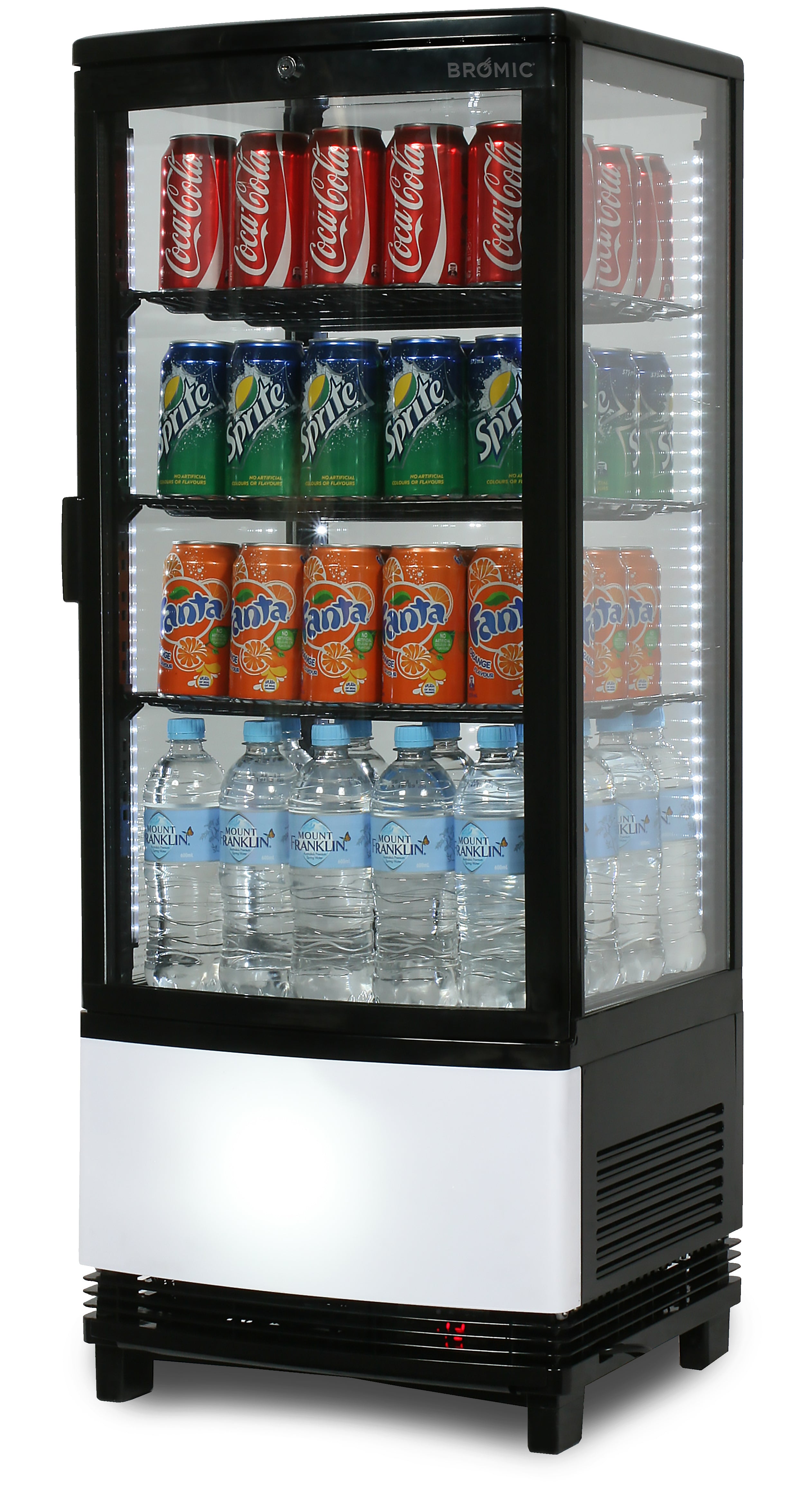 Bromic Countertop Fridge - 98L LED Single Door - Curved Glass CT0100G4 ...