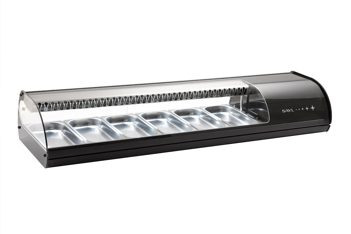 Sayl Sushi Display Fridge with Cross Fin Coil (8 x containers) - Flexikitch